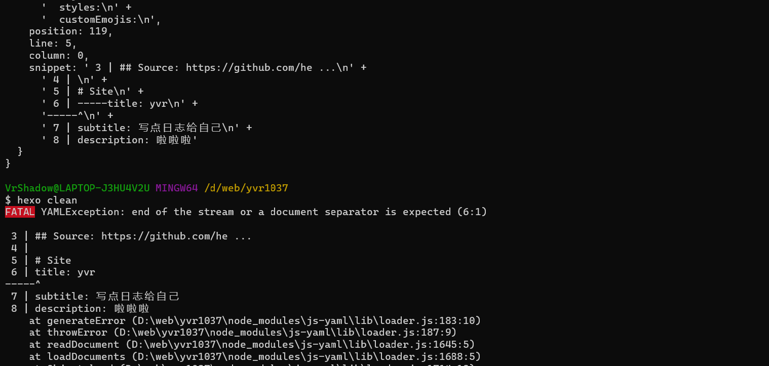 请问一下我这个是啥问题 · Issue #704 · blinkfox/hexo-theme-matery · GitHub