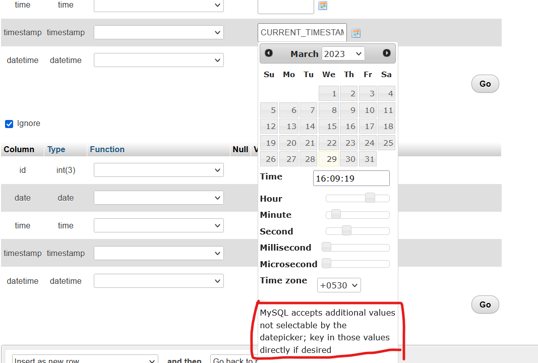 Tooltip Is Not Present For Datetime And Timestamp Fields · Issue 17910 · Phpmyadminphpmyadmin 