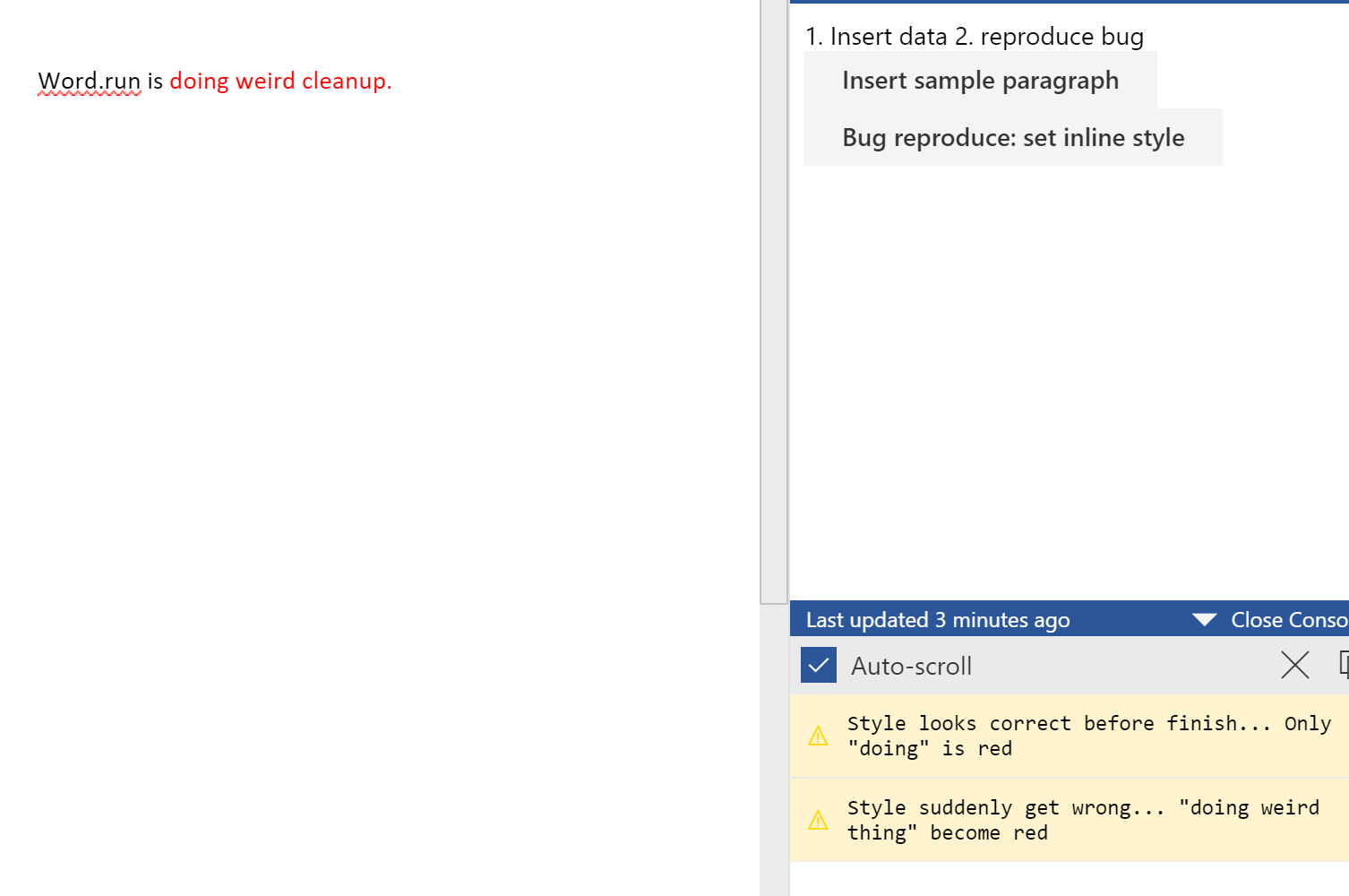 Word.run apply weird inline styles during post process · Issue #586 ...
