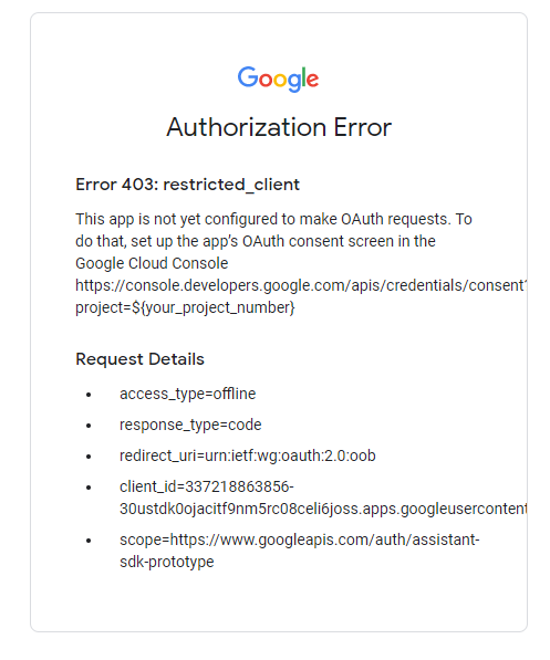 Unable to Get Token · Issue #440 · Melvin-Abraham/Google-Assistant ...