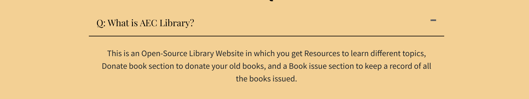 Feature: Add relevant links in the FAQ section · Issue #1168 · SauravMukherjee44/Aec-Library ...