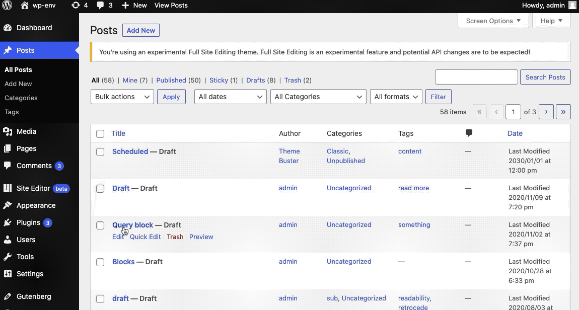 Query block: Loading the block causes unsaved changes · Issue #26838 · WordPress/gutenberg · GitHub