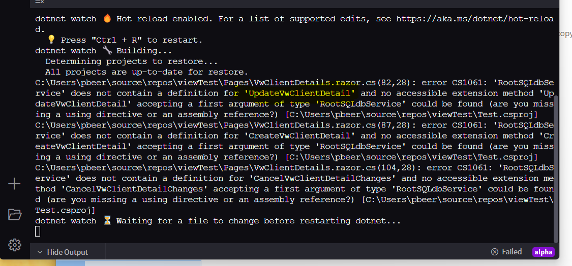 CRUD fails for MSSQL views · Issue #58 · radzenhq/radzen-blazor-studio ...