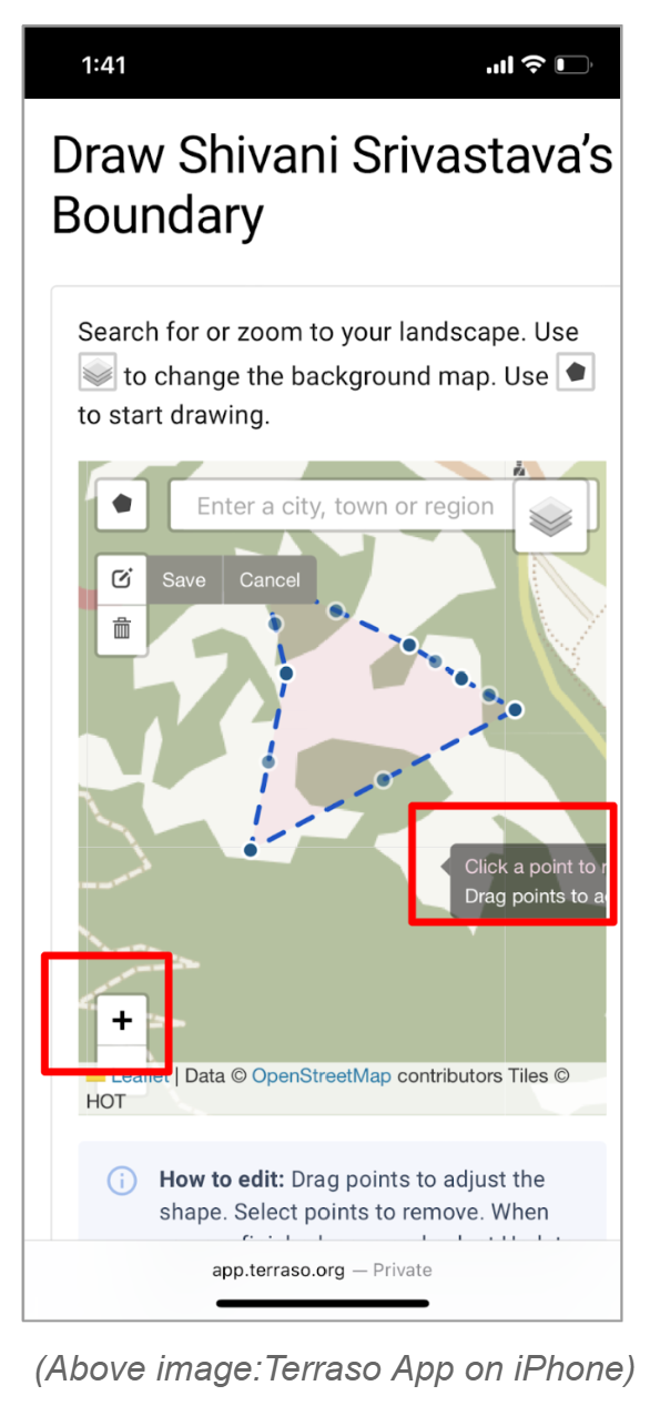 Overlapping design elements on draw map page · Issue #523 · techmatters/terraso-web-client · GitHub