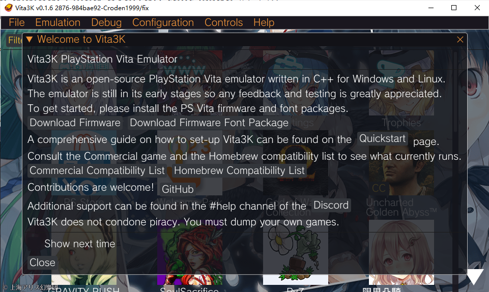 welcome dialog: Fixed overrun text issue by Croden1999 · Pull Request #2148 · Vita3K/Vita3K · GitHub
