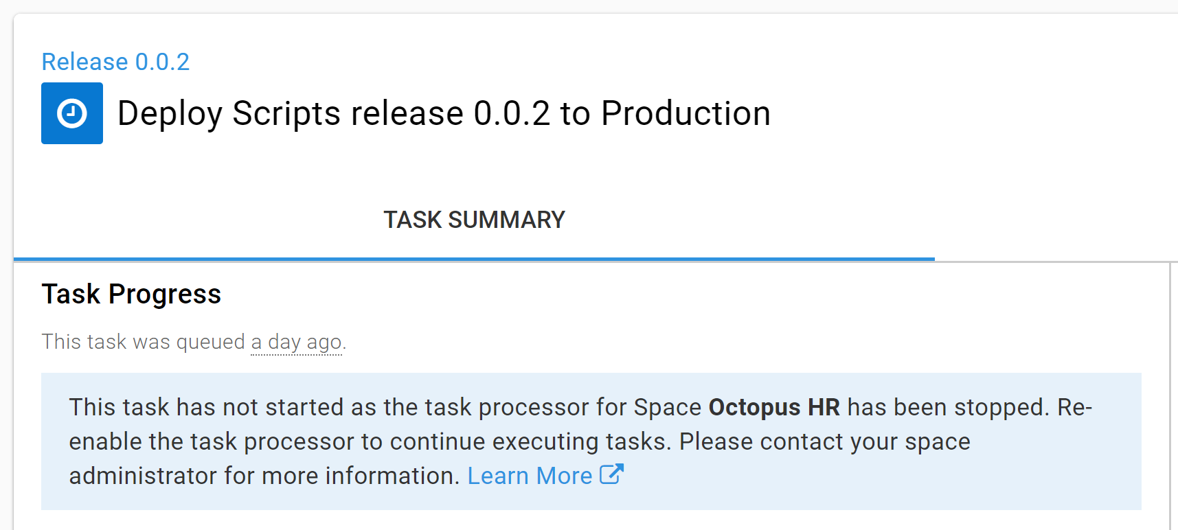 Improve wording when a task is suspended because the space queue was stopped · Issue #5356 ...