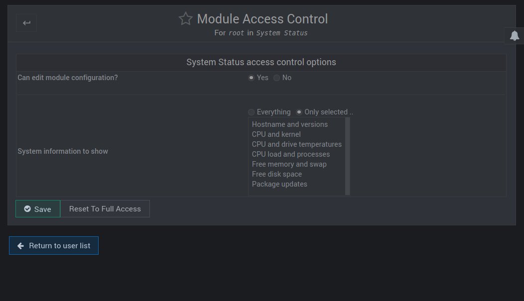 Theme: Respect system status module's user configuration · Issue #1242 · webmin/authentic-theme ...