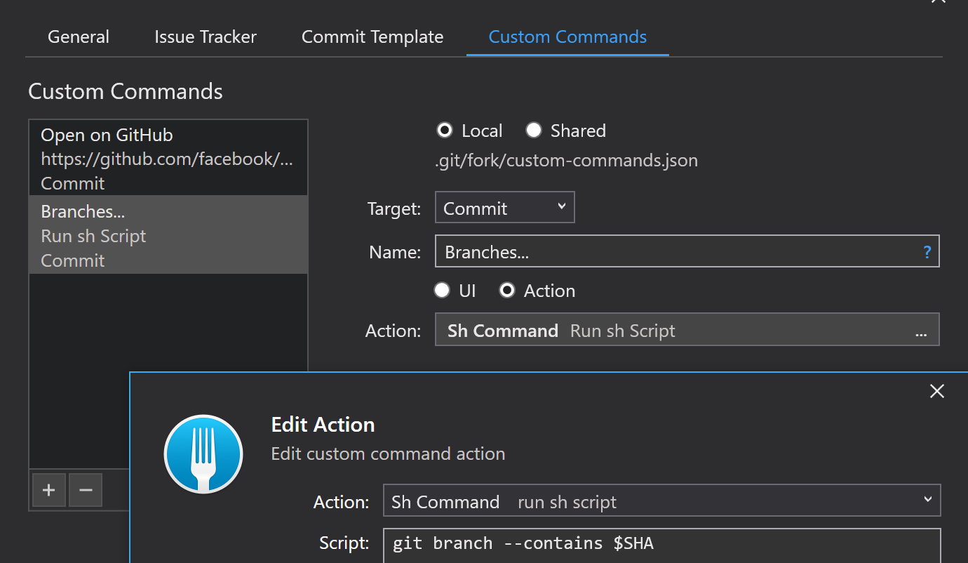 [Feature Request] Show all branches commit is present in · Issue #1172 · fork-dev/TrackerWin ...
