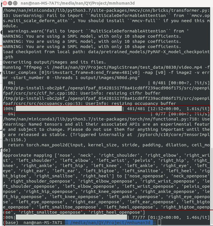 When Using Pymaf The Number Of Output Parameters Is Different From The Number Of Frames · Issue