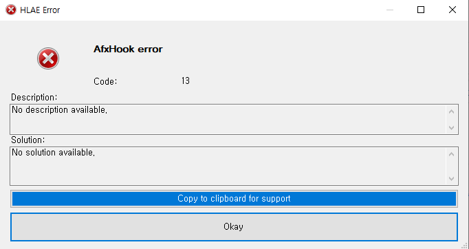 AfxError #13: Title: AfxHook error ``` GoldSrc · Issue #290 · advancedfx/advancedfx · GitHub