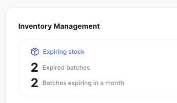 (Stock) expired and expiring soon count on dashboard the same · Issue ...