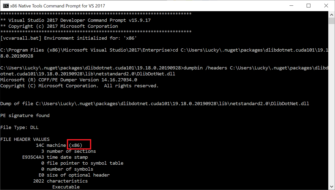 Not x64: dlibdotnet.cuda101\19.18.0.20190928 · Issue #152 · takuya-takeuchi/DlibDotNet · GitHub