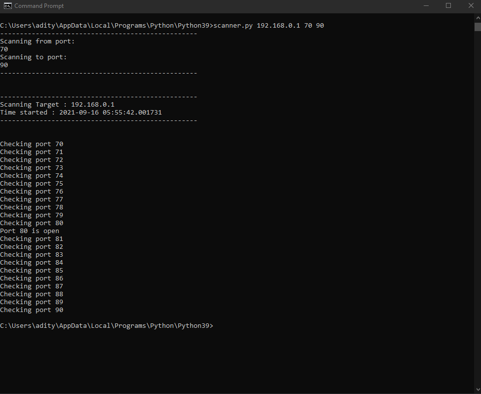 GitHub - adityakumaronemail/Port-Scanner