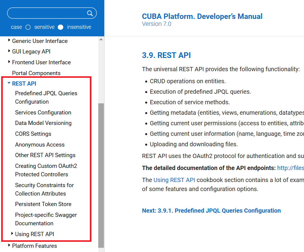 Get rid of REST API documentation · Issue #406 · cuba-platform ...