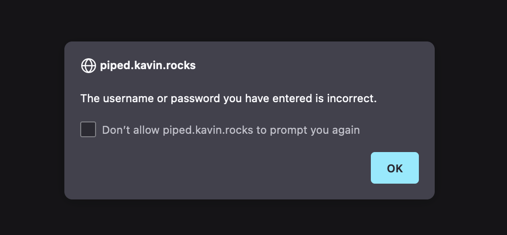 Username and password invalid, feed empty · Issue #1272 · TeamPiped/Piped · GitHub