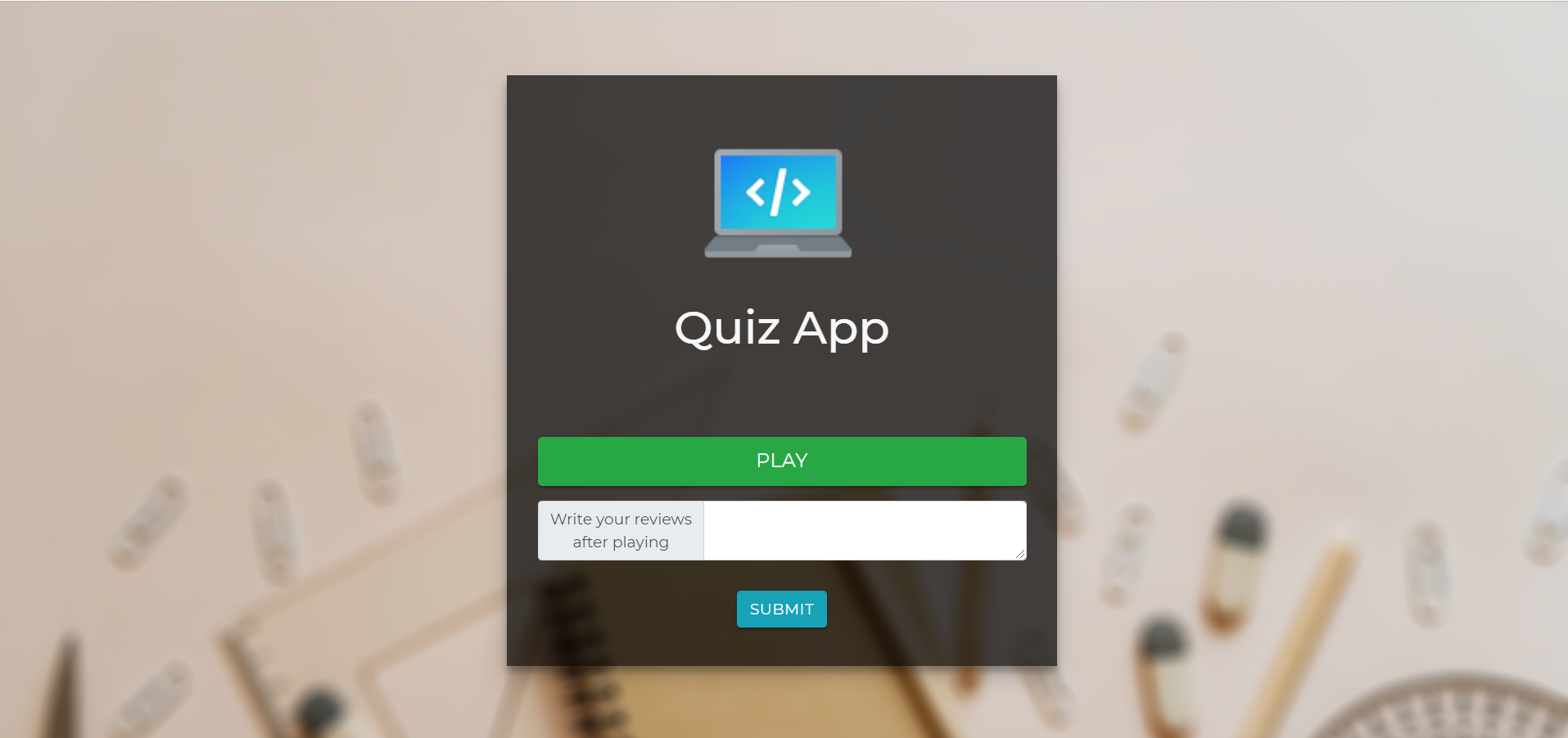 mail2poorva/QuizApp - Codesandbox