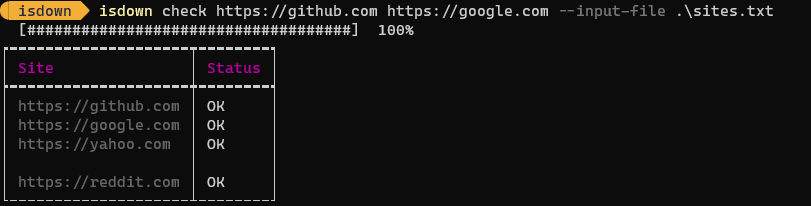 GitHub - heathdbrown/isdown: python site checker using Rich, click