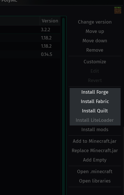 Rework loader installations · Issue #583 · PolyMC/PolyMC · GitHub