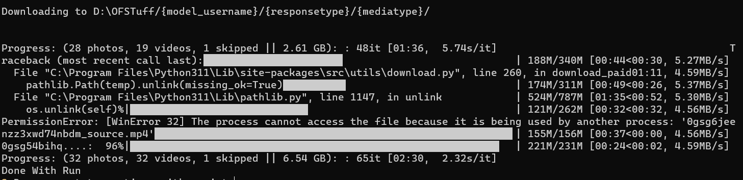 run failed with exception 'Text' · Issue #21 · datawhores/OF-Scraper · GitHub