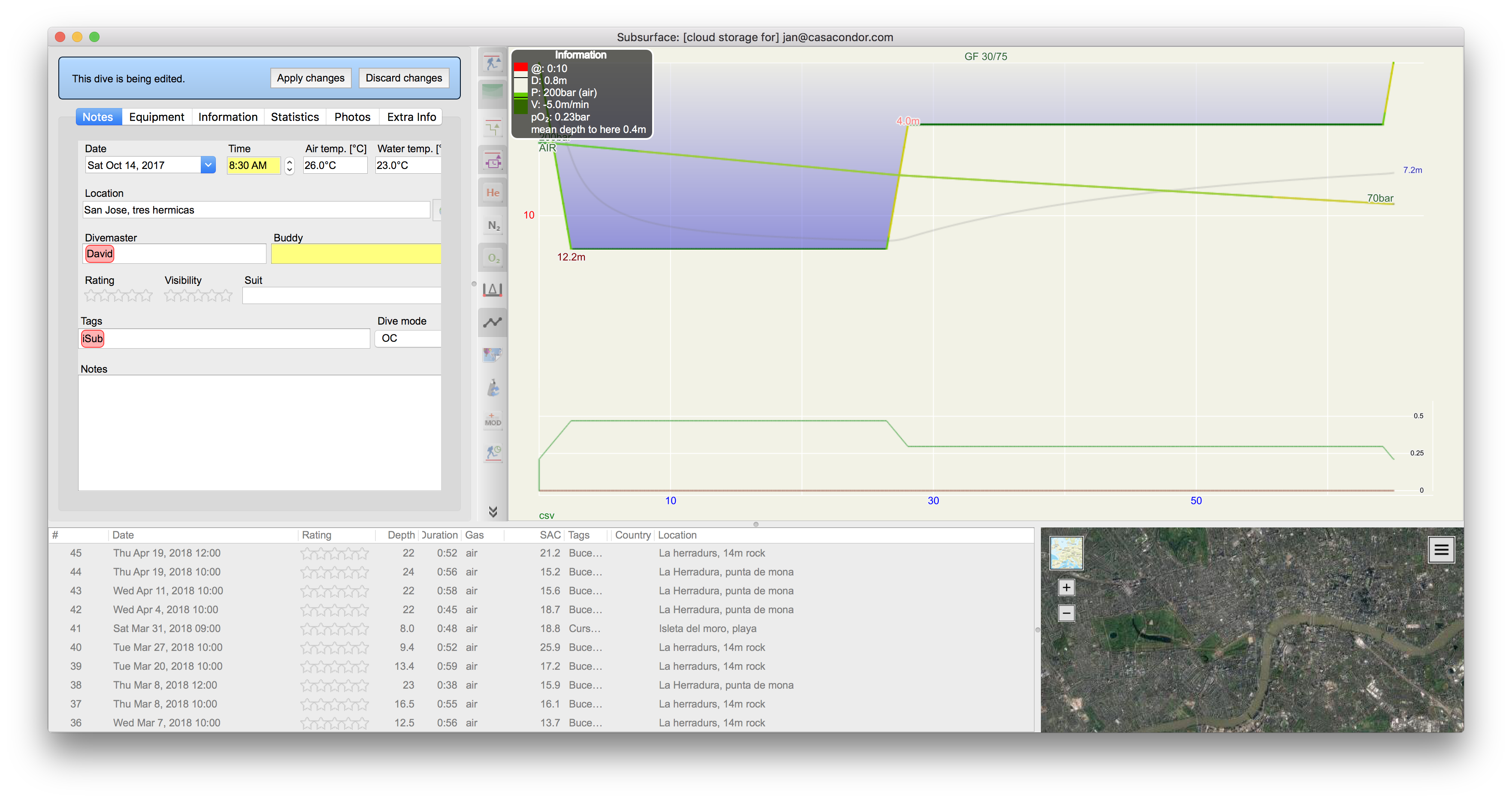 Not possible to edit dive information from dive list. · Issue #1213 · subsurface/subsurface · GitHub