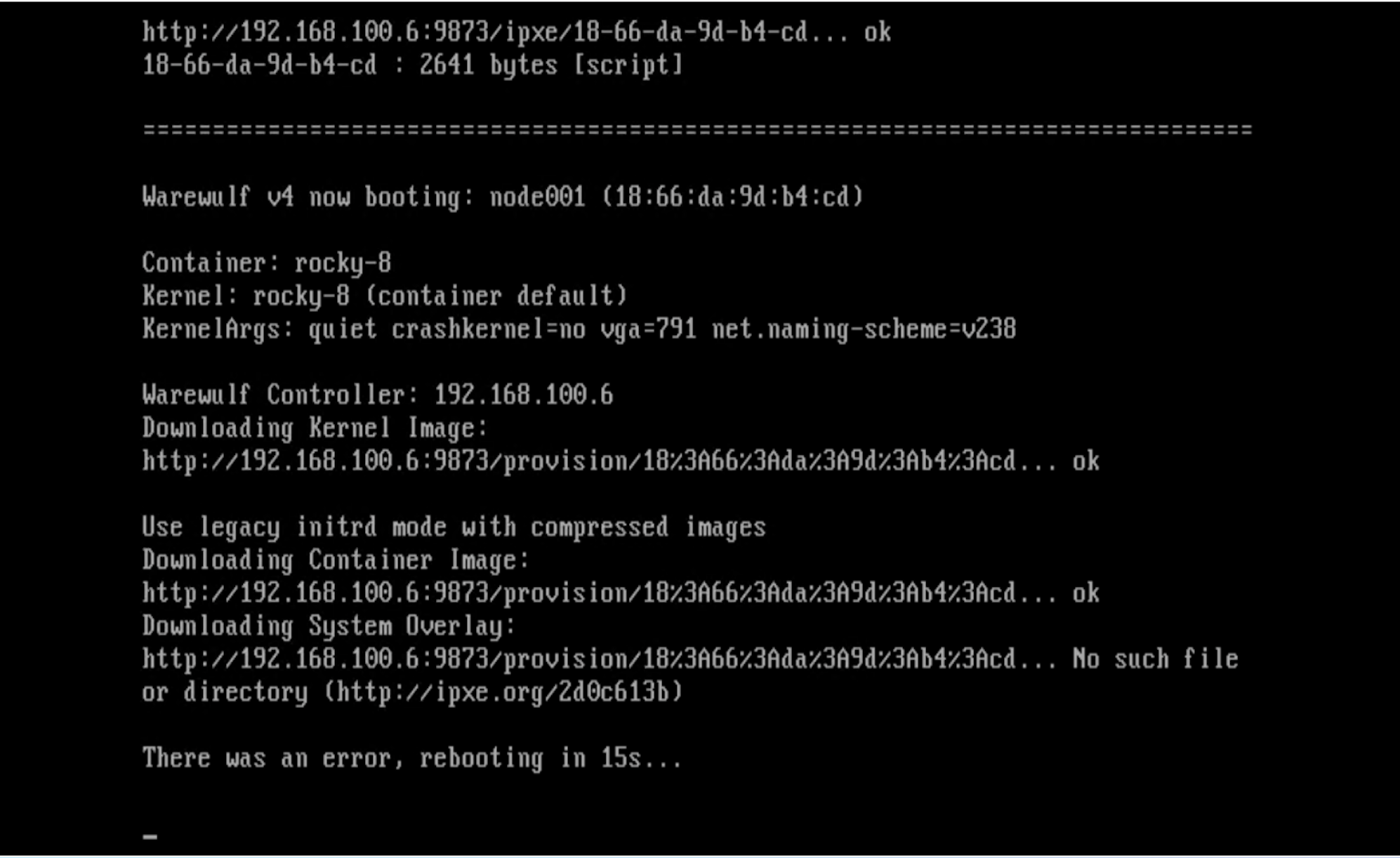 Error Booting Newly Provisioned Node - System Overlay Not Found · Issue ...