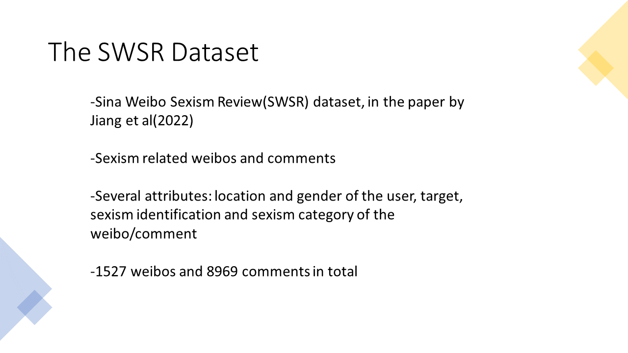 GitHub - richardChenzhihui/Detection-of-Sexist-Comment-in-Chinese-Social-Media