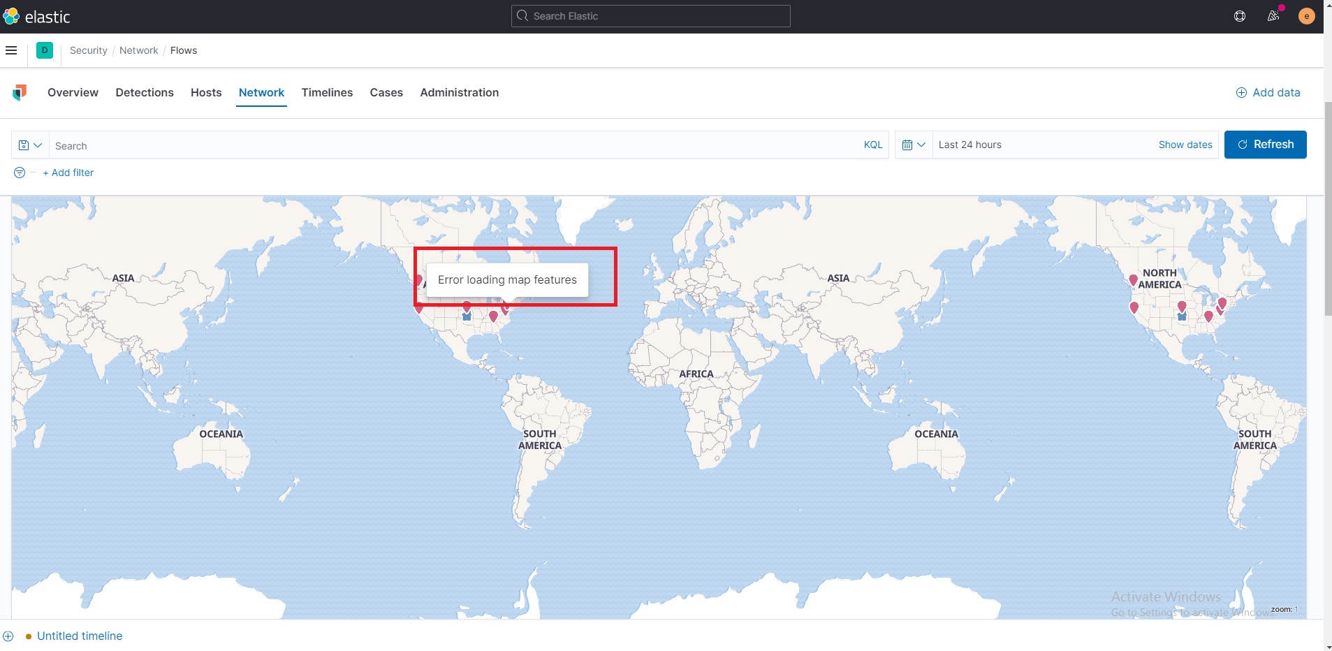 [Security Solution] "Error loading map features" is displaying when ...