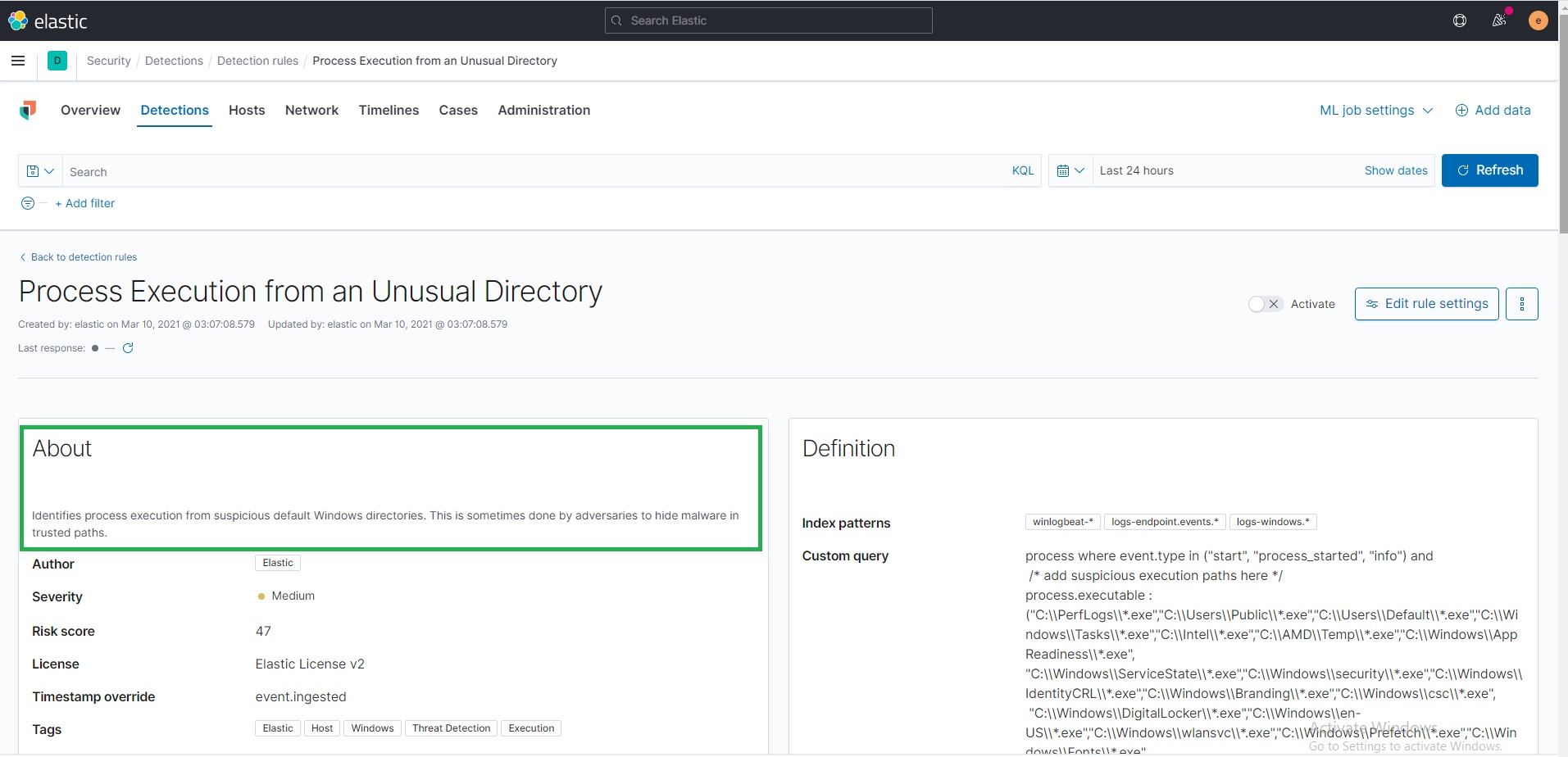 [Security Solution] Extra space is displaying between "About" and "Description" if EQL query is ...