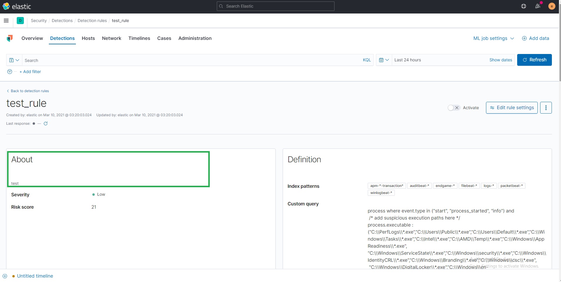 [Security Solution] Extra space is displaying between "About" and "Description" if EQL query is ...