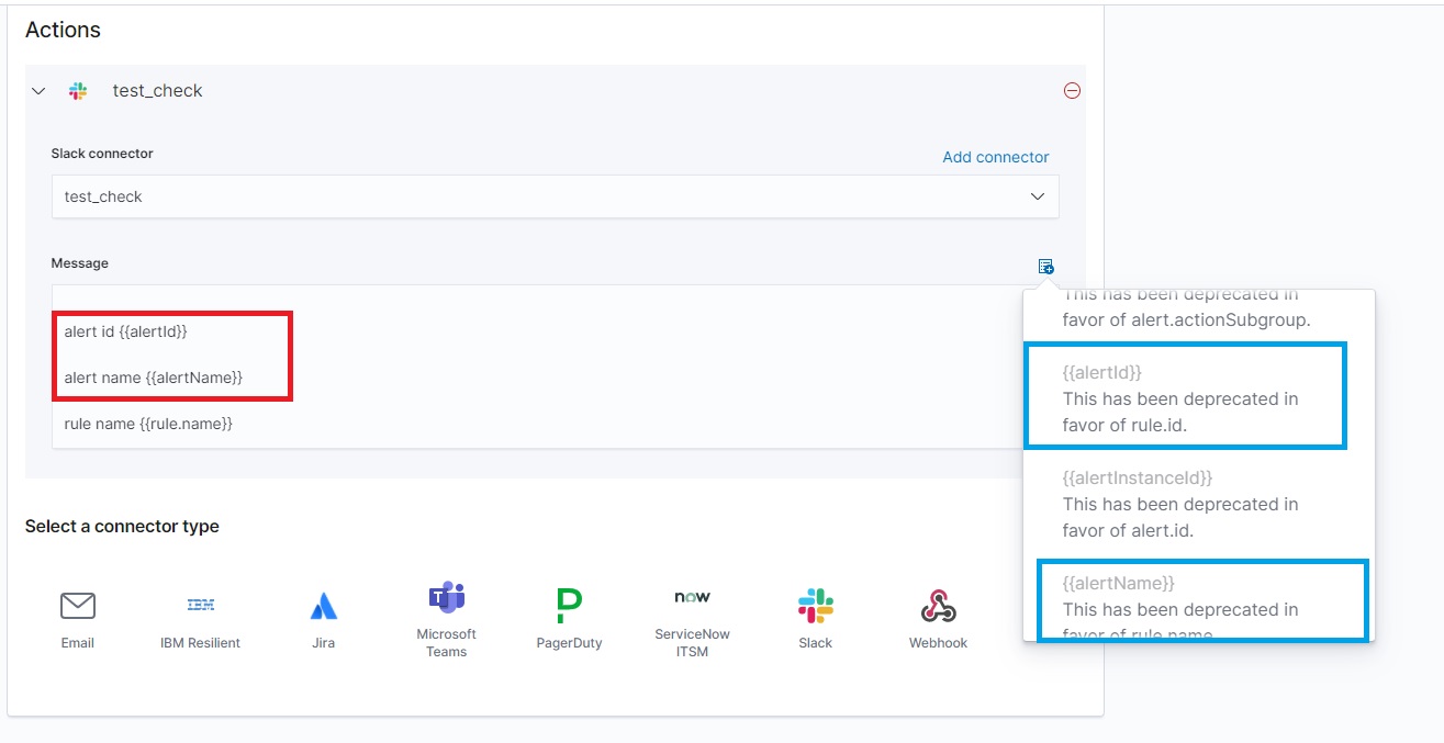 [BUG] Newly added alert notification place holders like {{rule.type ...