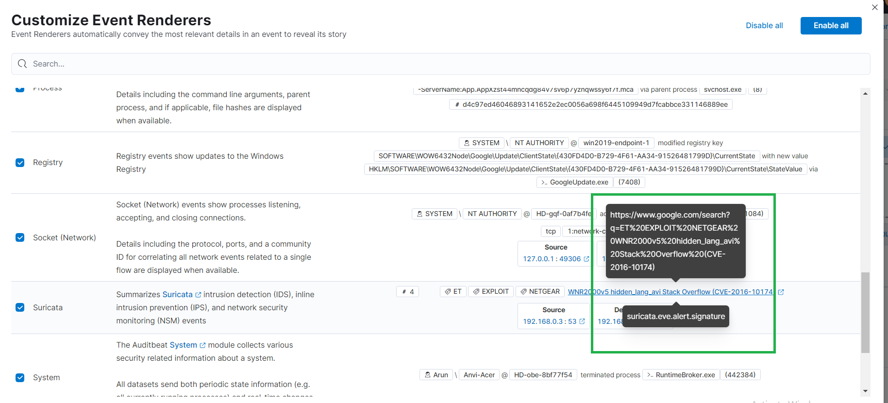 [Security Solution]Message text and Field name hover text are getting overlapped on 'Customize ...