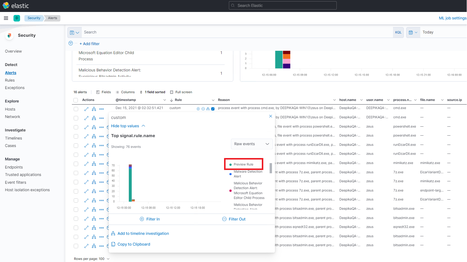 [Security Solution] Invalid rule name is displaying in raw events under alerts table · Issue ...