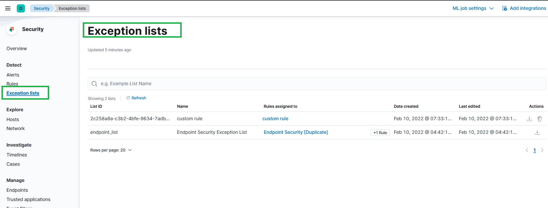 [Security Solution] Exceptions or exception lists · Issue #121756 ...