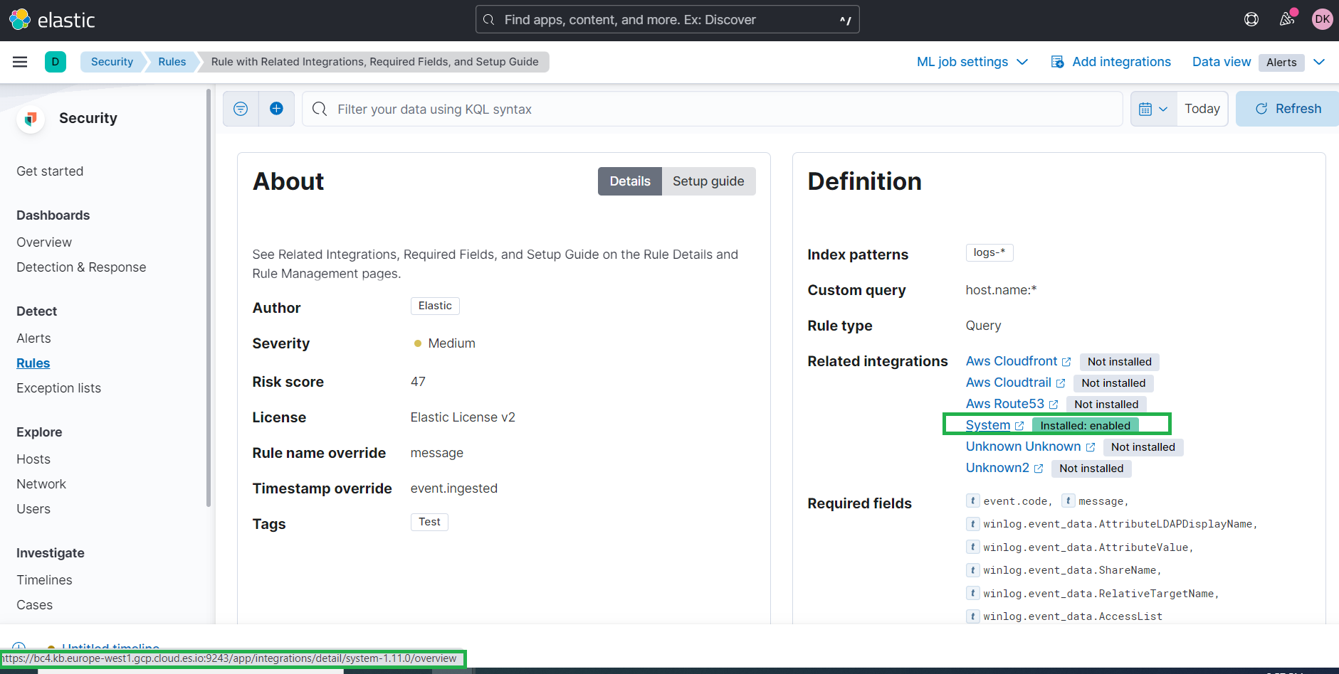 [Security Solution] Red banner error is displaying when navigate to ...