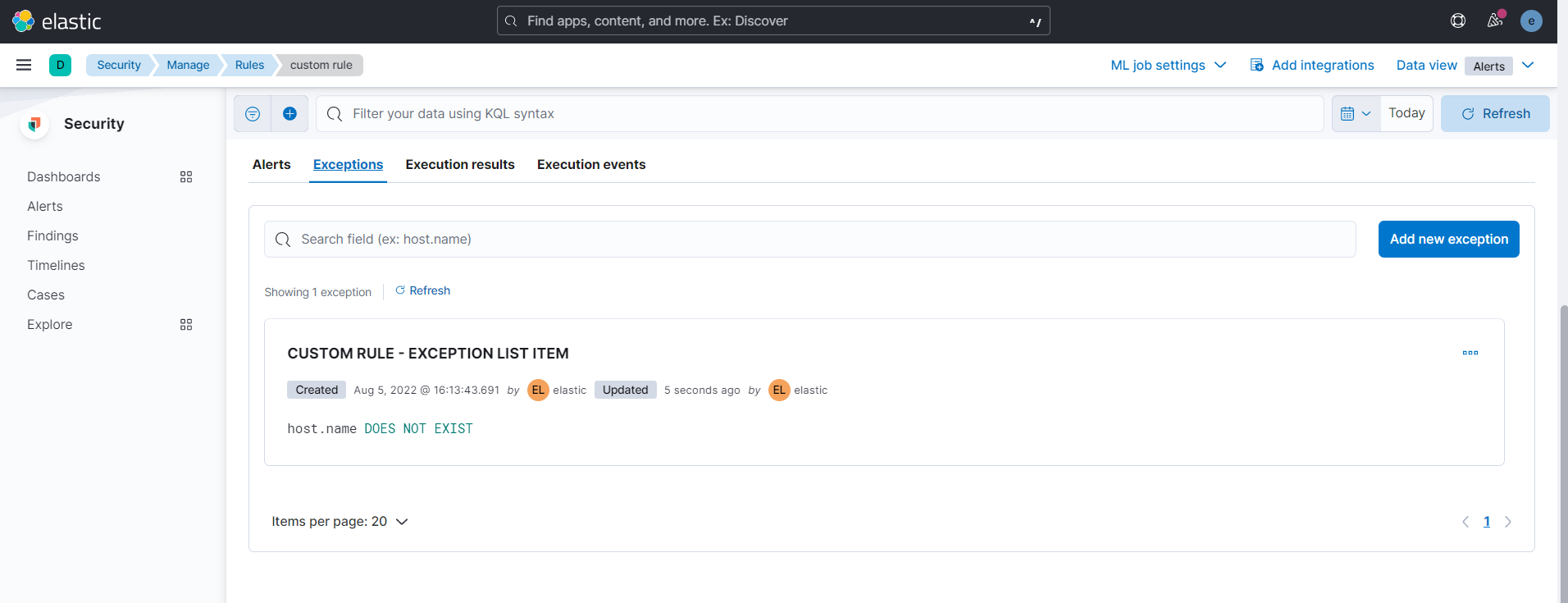 [Security Solution] `EXIST` is displayed instead of `DOES NOT EXIST ...