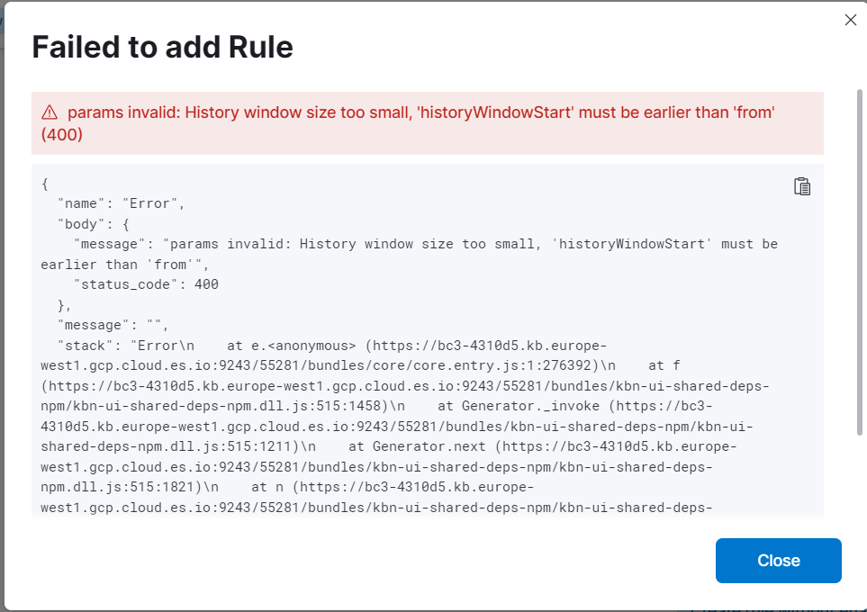 [Security Solution] Incorrect message is displayed if History window ...