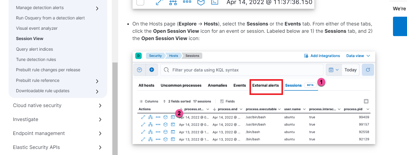 [BUG] Old screenshot is displaying under open session view section · Issue #2400 · elastic ...