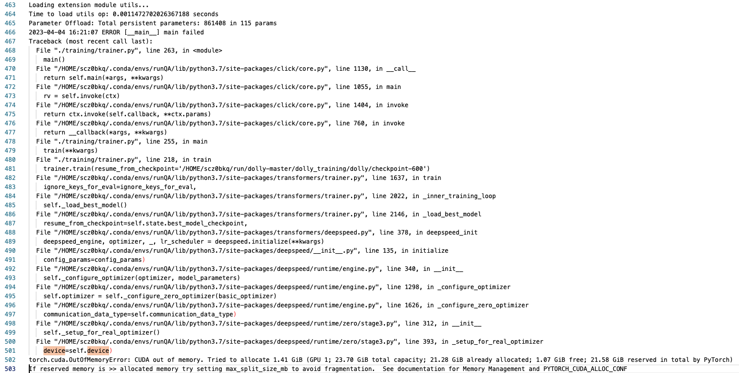 Bug Cuda Oom When Calling `setupforrealoptimizer` On 83090 24g 
