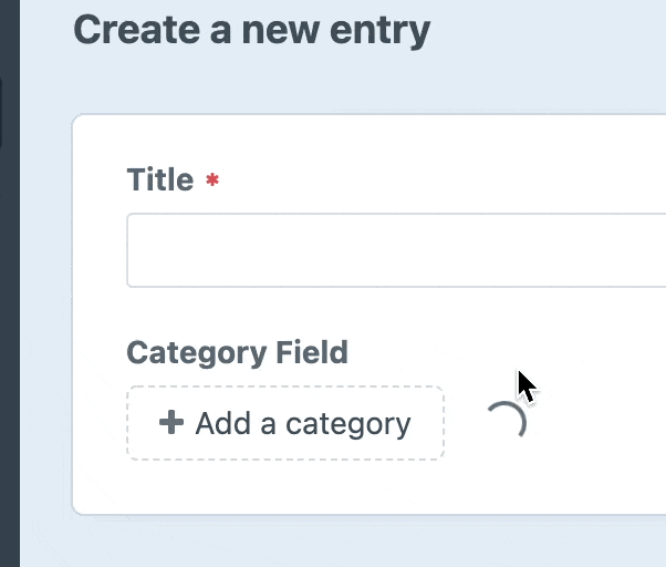 [4.x]: Infinity spinner next to Category field · Issue #10801 · craftcms/cms · GitHub