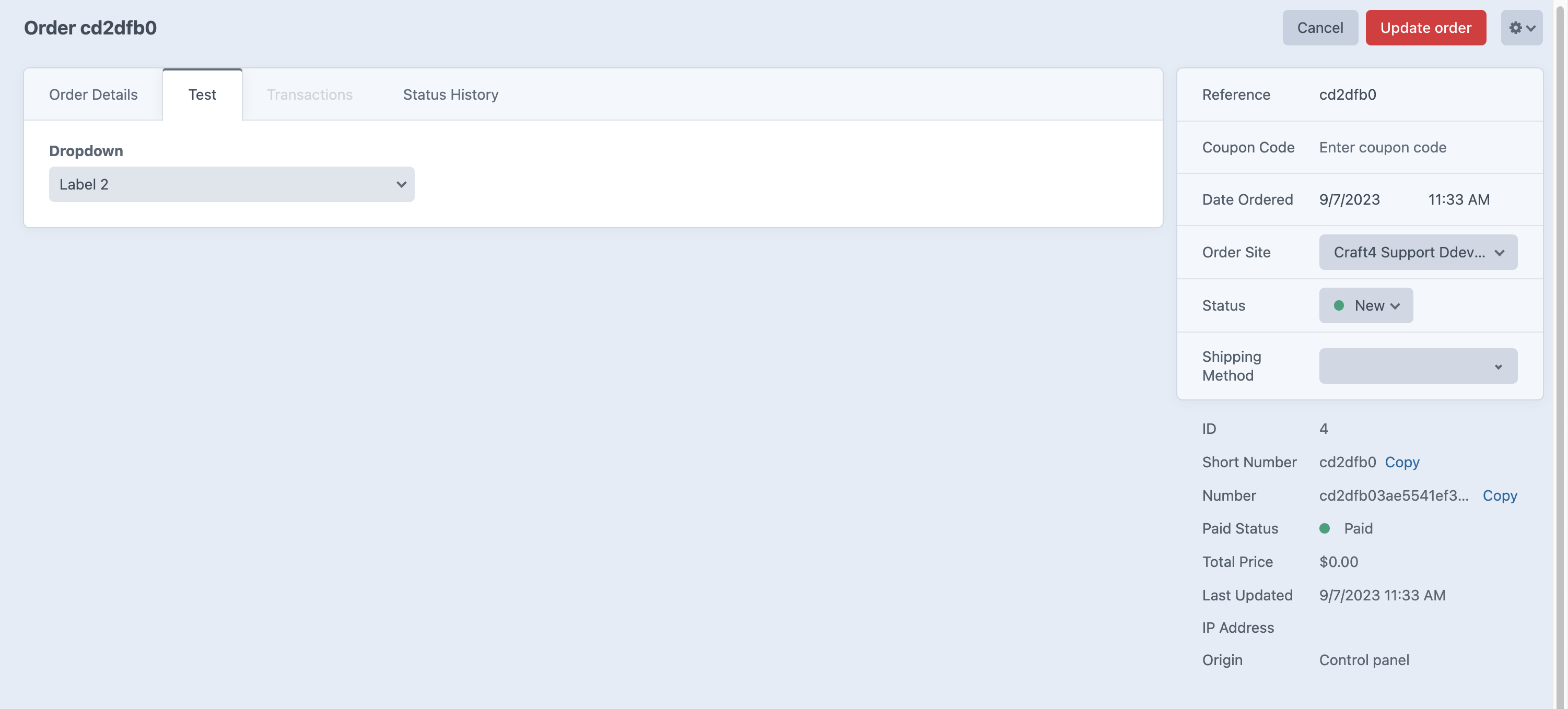 [4.x]: Dropdown custom field doesn't appear on an order when in "view" mode · Issue #3270 ...