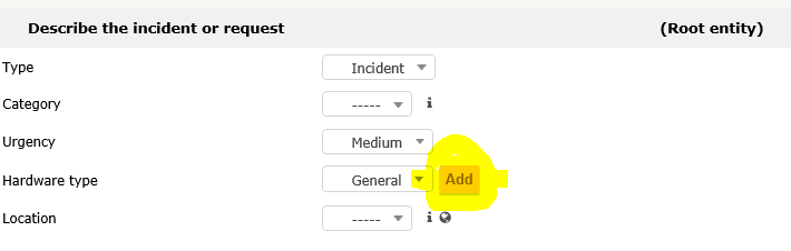 New ticket creation -> Hardware type -> Add button · Issue #4660 · glpi ...