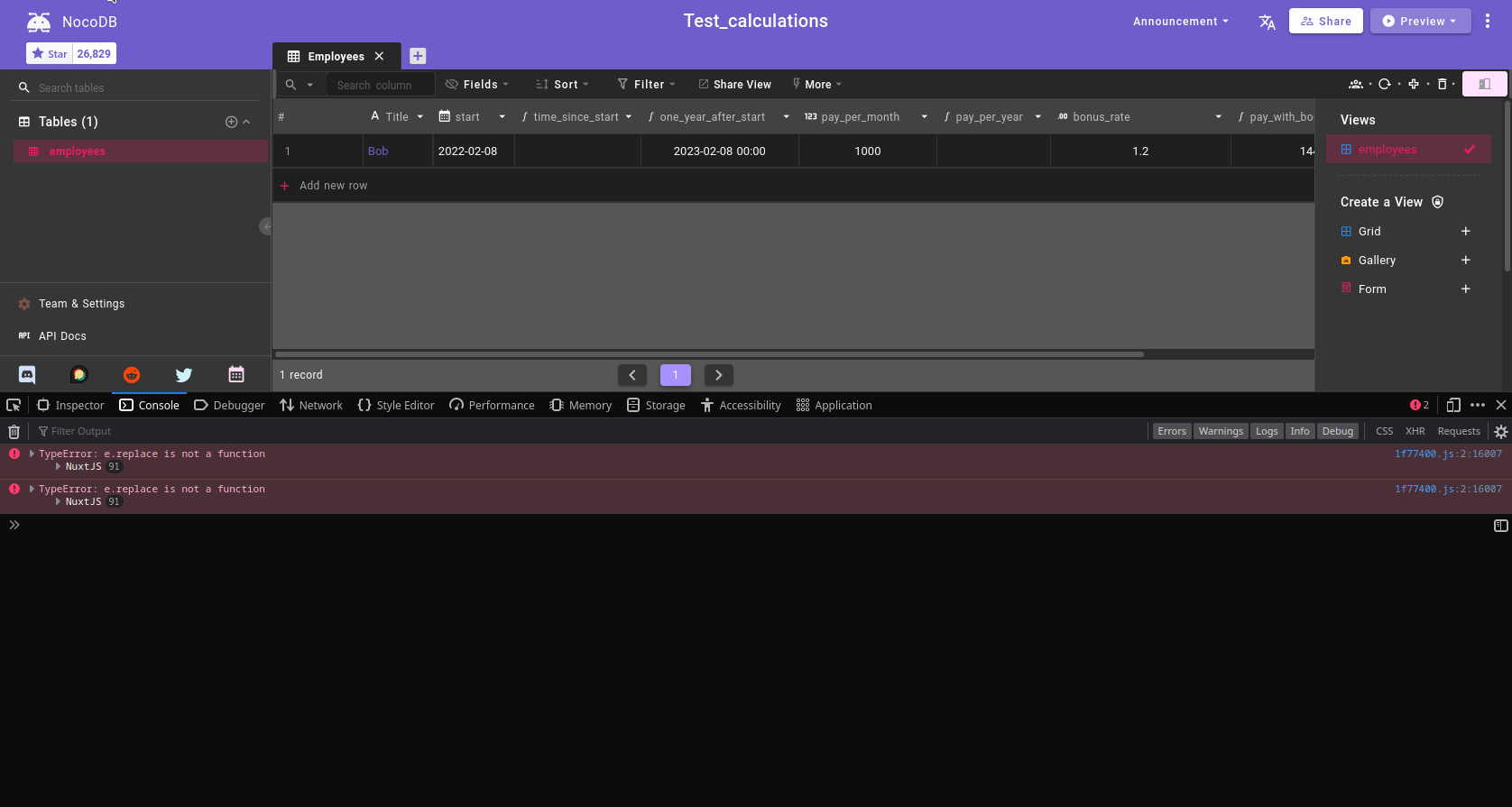 Number and date calculation fail to render in UI · Issue #1864 · nocodb/nocodb · GitHub