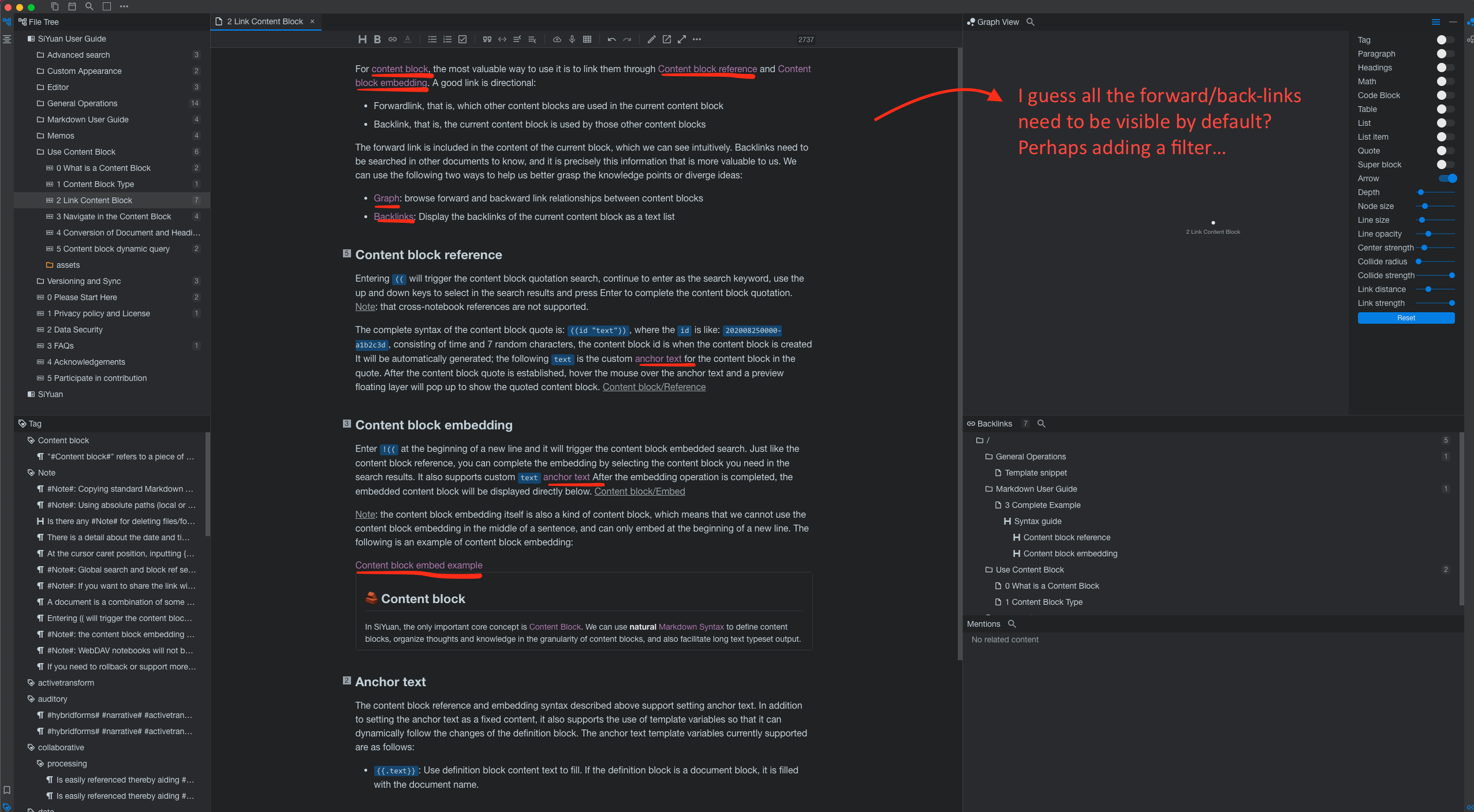 Showing the forward/back-links on the graph view · Issue #1595 · siyuan-note/siyuan · GitHub