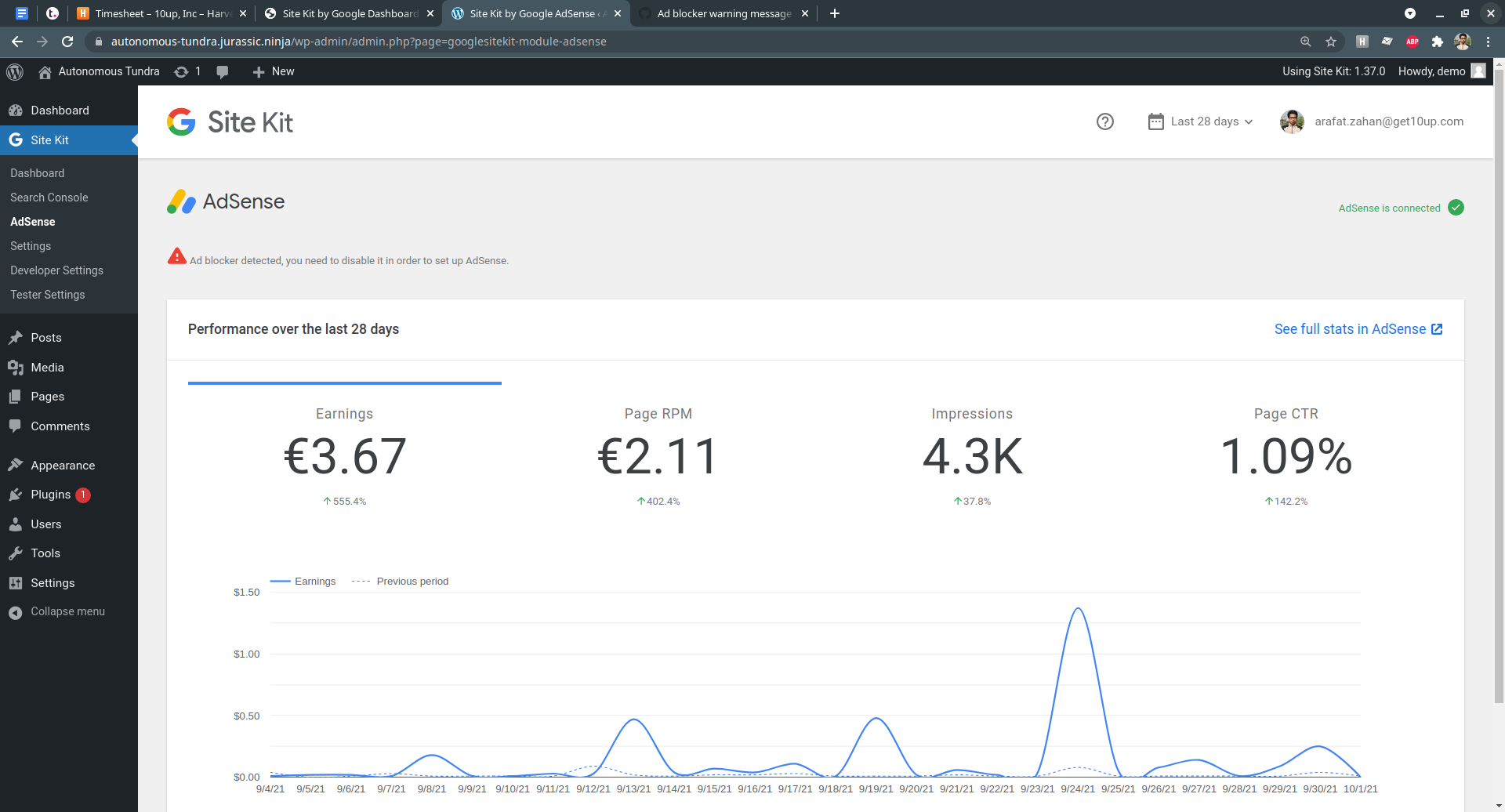 AdSense Module Page no longer shows Adblocker warning message. · Issue ...