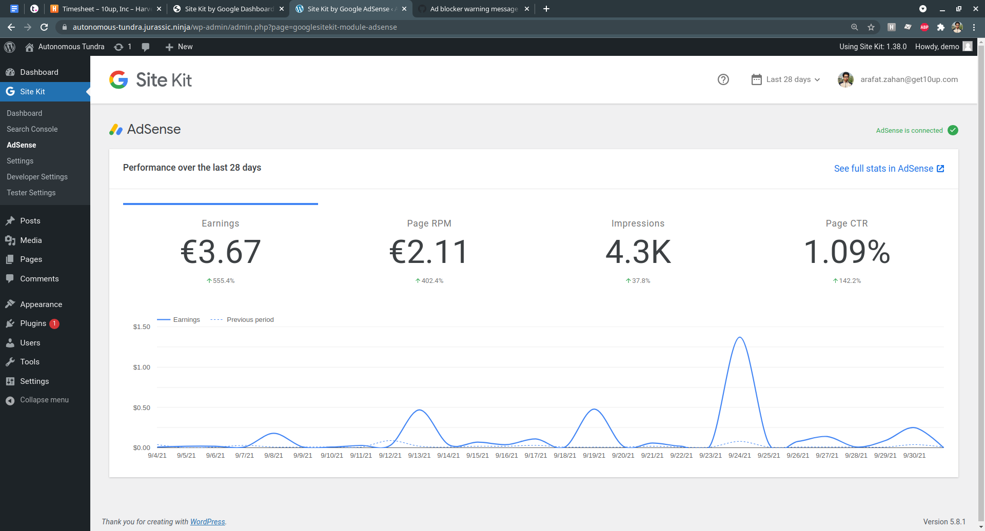 AdSense Module Page no longer shows Adblocker warning message. · Issue ...