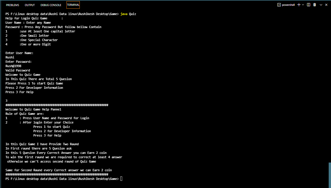 Github Rushikeshnarkhedepatil Quiz Game In Java Quiz Game Console