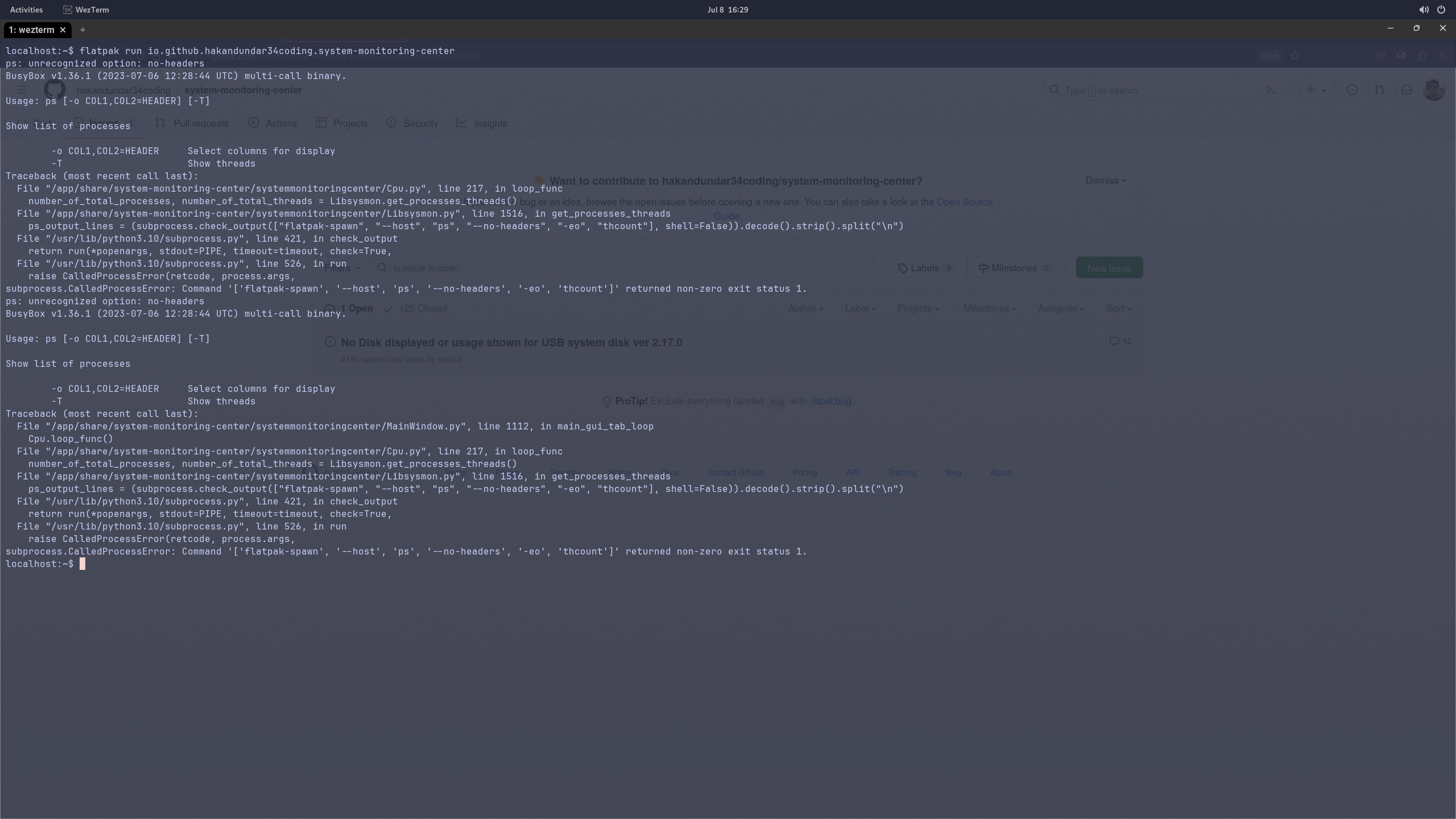 System Monitoring Center Freezes in CPU Tab And GPU Tab Improvements ...