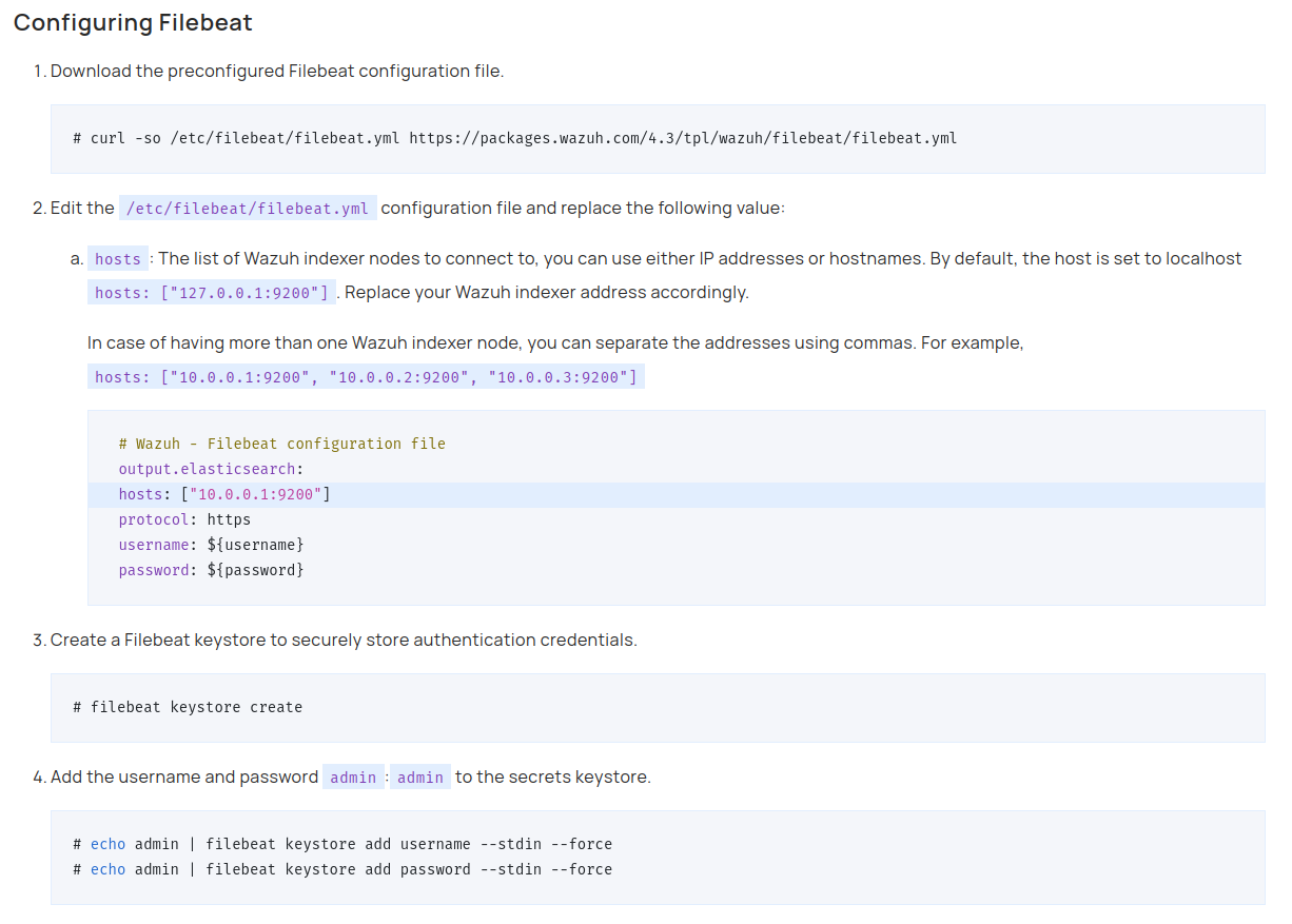 Add Filebeat and Wazuh dashboard keystore guides · Issue #4787 · wazuh/wazuh-documentation · GitHub