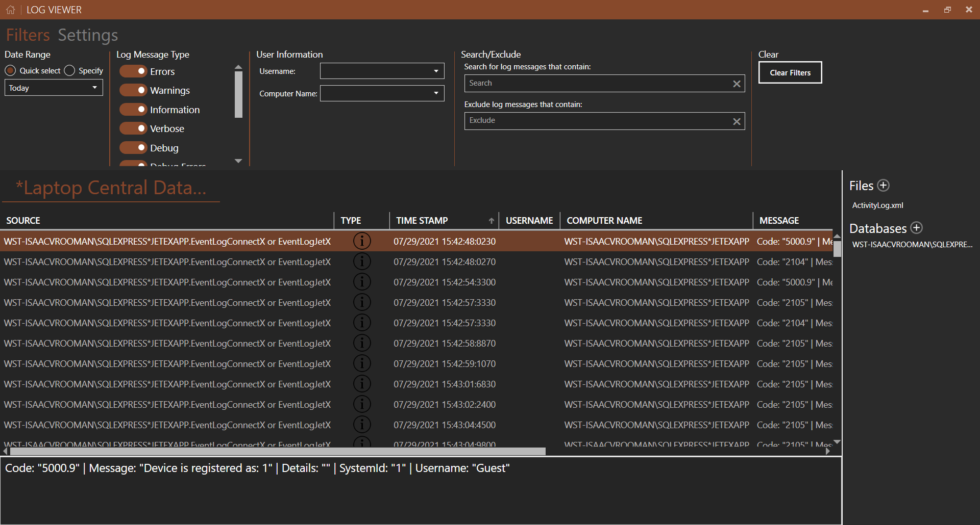 GitHub - ihvrooman/LogViewer_New: An updated LogViewer application.