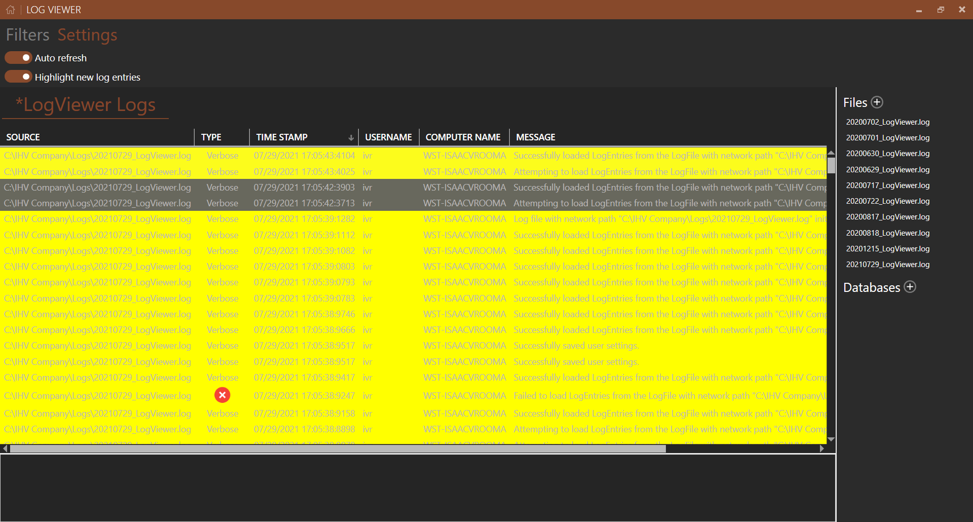 GitHub - ihvrooman/LogViewer_New: An updated LogViewer application.